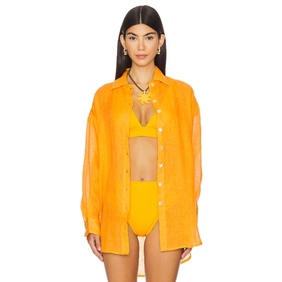 [冬季新品]vitamin A PLAYA BOYFRIEND 衬衫 橙色  REVOLVE小众