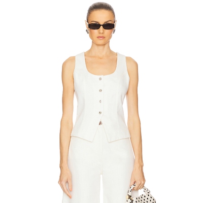 MATTHEW BRUCH Scoop Neck Vest 象牙白 y2k辣妹风REVOLVE小众新