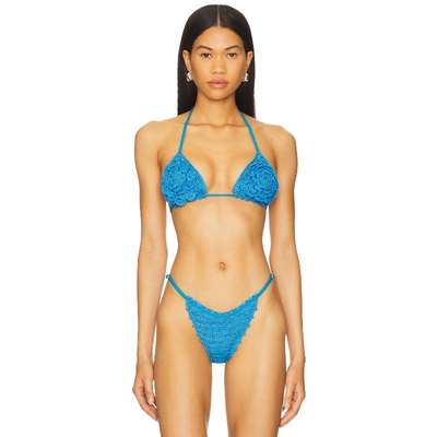 Capittana ROSE 比基尼文胸上装 蓝色 y2k辣妹风REVOLVE