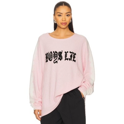 [冬季内搭]Boys Lie 图案T恤 粉色辣妹风长袖上衣REVOLVE