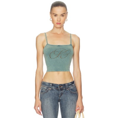 KNWLS CALLY 上装 青色y2k辣妹风REVOLVE小众新款