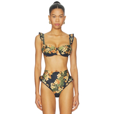 Agua by Agua Bendita KIWI CORDILLERA 比基尼文胸上装 黑色 y2k