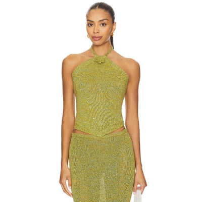 [冬季新品]ASTA RESORT TERESA 绕颈上装 橄榄色REVOLVE小众新款