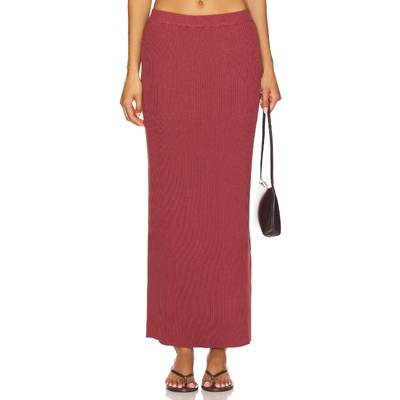 [春节穿搭]4th & Reckless KIRZA 针织半身裙 红色REVOLVE小众