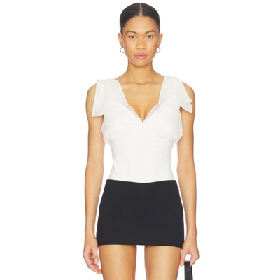 ASTR the Label MAELIE 上衣 revolve小众新款 白色