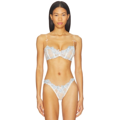 For Love & Lemons 爱柠檬 WINTER 钢圈胸罩 蓝色REVOLVE小众新款