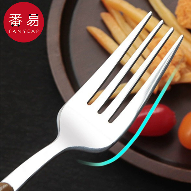 刀叉/不锈钢AC1sn001-家用切牛排刀勺西餐餐具欧式叉高颜值长柄