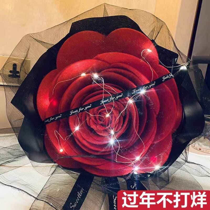 超大巨型玫瑰花束成品七夕情人节礼物彷真花手工香皂花送女友生日