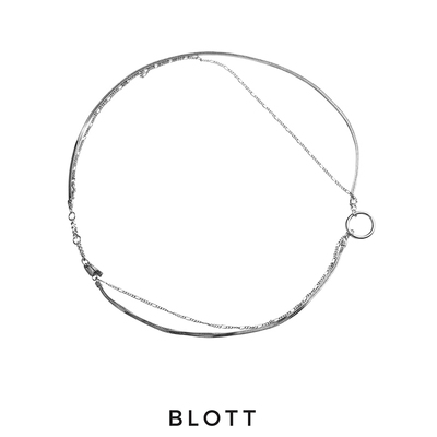 blott设计师原创方链ins黄铜项链