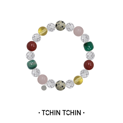TCHINTCHIN 彩虹跳跳糖 水晶玛瑙手串