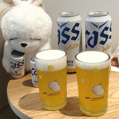 CASS/凯狮white白啤酒韩国进口啤酒500ml*24白啤进口整箱精酿原浆