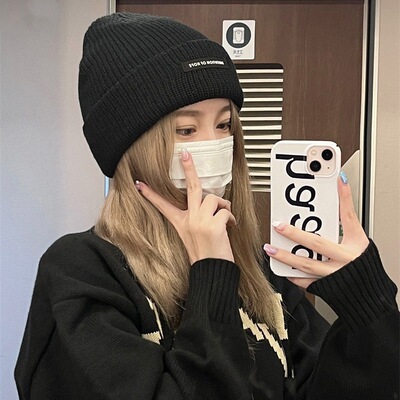 多巴胺帽子男女秋冬2025新款针织毛线帽冬天保暖护耳加绒包头冷帽