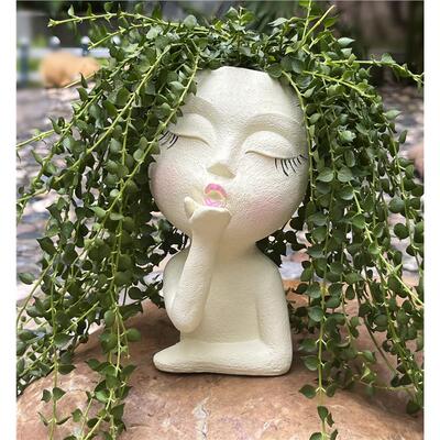 Girls Face Head Flower Planter Succulent Plant Flower跨境专