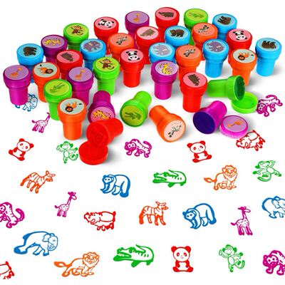 10pcs Assorted Stamps for Kids Self-ink Stamps Children Toy