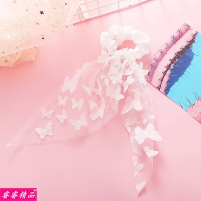 New ribbons rubber band simple butterfly hair rope bands发圈