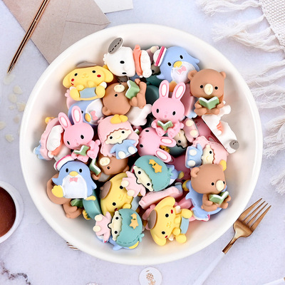 10Pcs Cream  Case Cute Accessories Hole Shoes跨境代