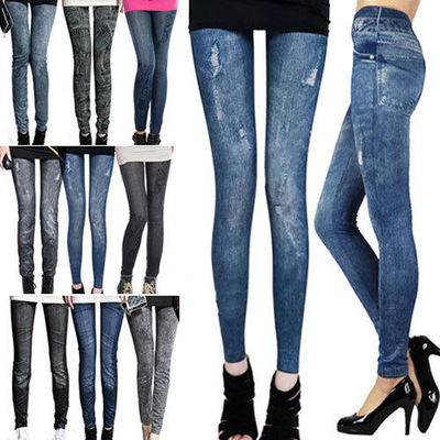 Sexy Women打底裤牛仔Leggings Jegging Tight Stretch Pant