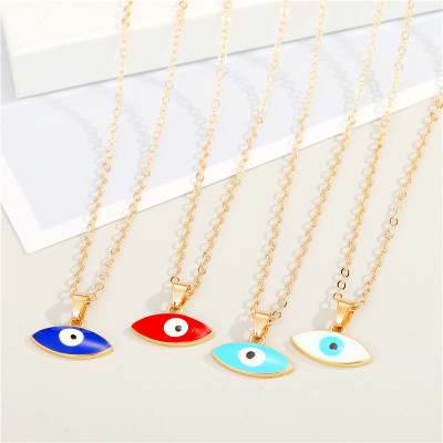 1PC Blue Glass 30mm Evil Eye Pendants Necklace For Women