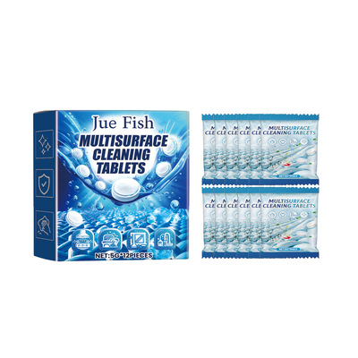 Multi-surface decontamination effervescent tablets