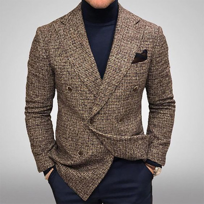 azer Men Fashion Slim Fit Formal Single-breasted Suit Jacket