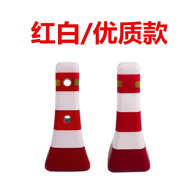 新款塑料红白蓝白隔离墩警示柱公路护栏防撞桶围栏水马连接杆