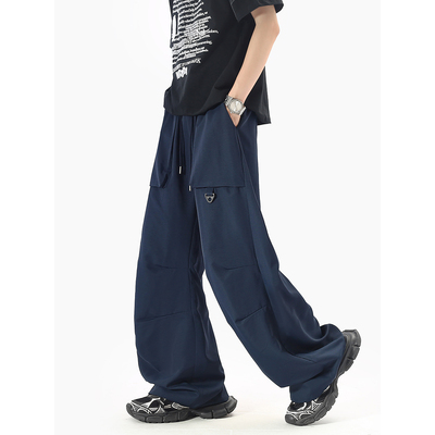 YorkZoom夏季新款轻薄透气速干口袋挂扣伞兵裤宽松休闲裤长裤男