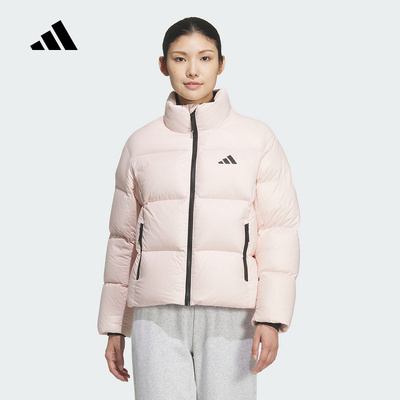 adidas阿迪达斯鸭绒羽绒服2025冬女拒水防风保暖加厚面包服KQ5507
