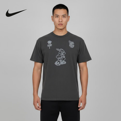 NIKE耐克秋季新款男宽松休闲印花简约跑步健身短袖T恤 IM3816-060