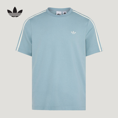 adidas阿迪达斯三叶草亲肤经典款半截袖2026春男女短袖T恤KY8464