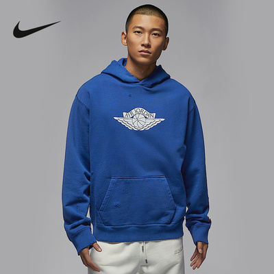 Nike耐克Jordan Rare Air男子针织蓝色连帽卫衣套头衫 IB3004-485