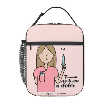 Custom Enfermera En Apuros Doctor Nurse Medical Lunch Bag Wo