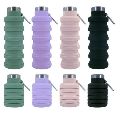 New Portable Silicone Water Bottle Retractable Folding Coffe
