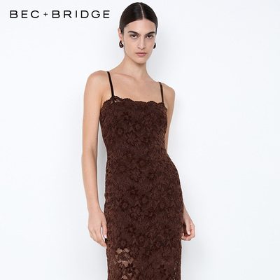 BECBRIDGE气质特殊蕾丝工艺长裙