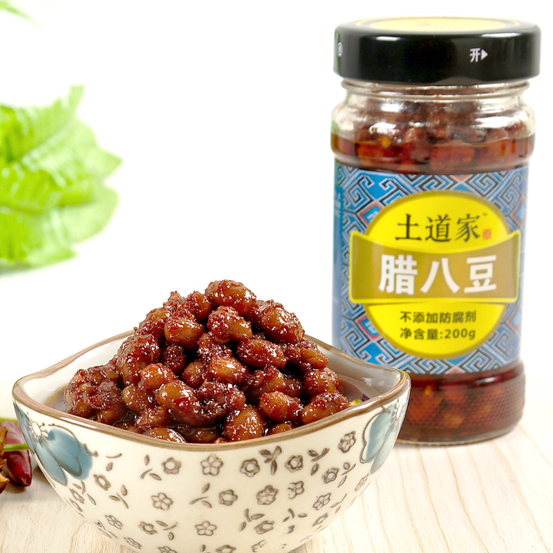 湖北特产土道家腊八豆农家自制黄豆下饭菜豆子正宗豆瓣黄豆酱200g