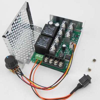 PWM直流电机调速器 12v24v36v48v 马达倒顺开关 正反转切换器 40A