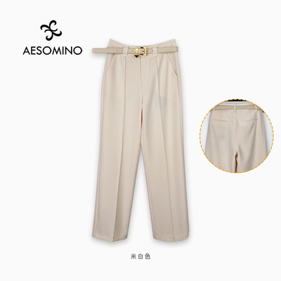 AESOMINO衣莎美诺直筒拖地裤Y235C8639