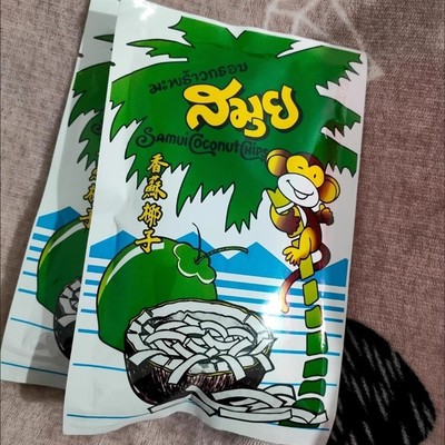 泰国原装进口绿苏梅椰子片香脆原味40g一包浓香椰子脆片零食