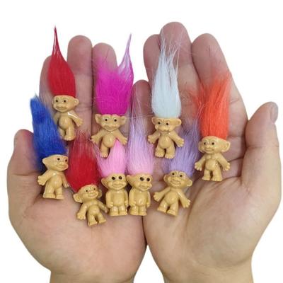 10PCS Mini Troll Dolls PVC Vintage Trolls Lucky Doll Mini Ac