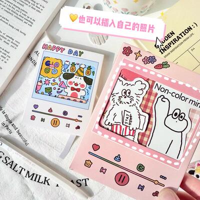 夕节i七意ns商务留声机立生日礼物创可爱贺卡体贺LTHK-241卡蛋糕