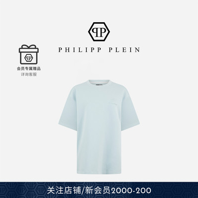 PHILIPP PLEIN 2026年男士上衣圆领T恤纯色短袖黑色PLEINSPORT
