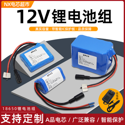 12V锂电池组移动电源监控可充电