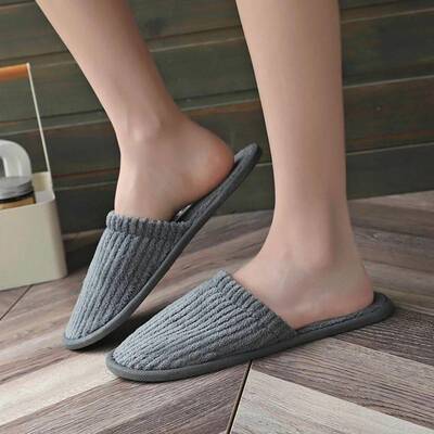Pairs Hotel Travel Disposable Slippers Winter Warm House S
