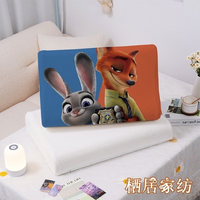 卡通风兔子警官乳胶枕头套