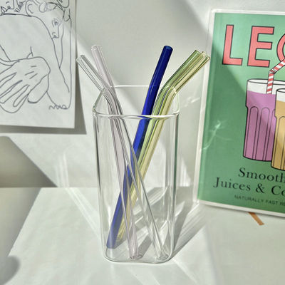 透明玻璃吸管ins风弯头果汁牛奶吸管创意耐高温吸管玻璃