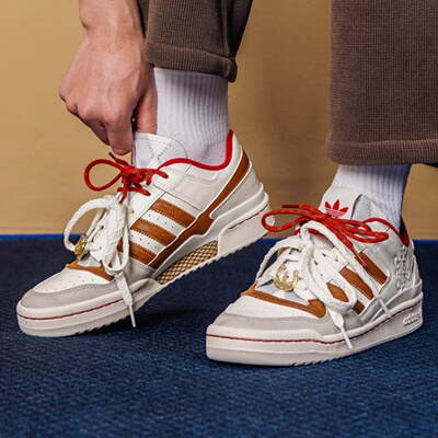 adidasoriginals皮革合成革牛剖层革舒适低男女同款汉玉白KJ8751