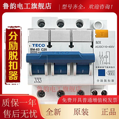 原装东元/台安TECO断路器BM-63 C10A16A20A25A32A40A63A MX脱扣器