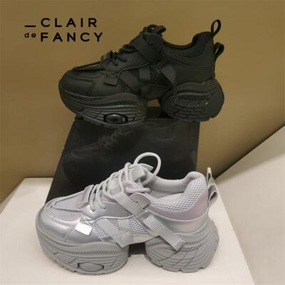 CLAIR de FANCY时尚潮流炫色厚底增高女休闲老爹鞋1507944