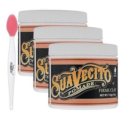 Suavecito Firme Clay Pomade， 4 oz - Strong Hold Hair Matt