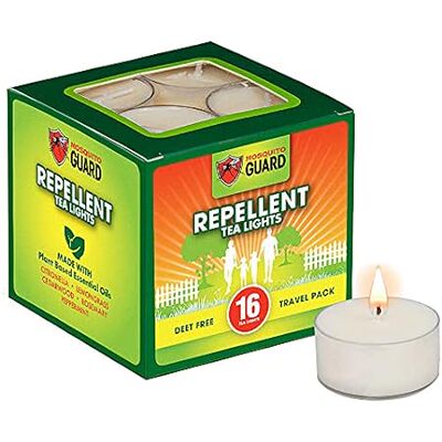 Mosquito Guard 16 Tealight Citronella Candles Outdoor Mos