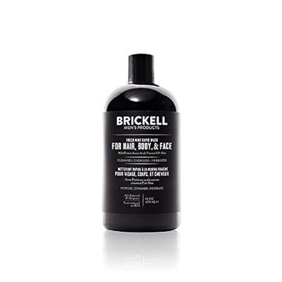 Brickell Men's Rapid Wash， Natural and Organic 3 in 1 Bod